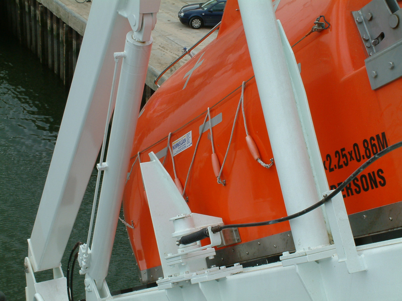 JY49CF 20 person free fall lifeboat - De Wolf Maritime Safety