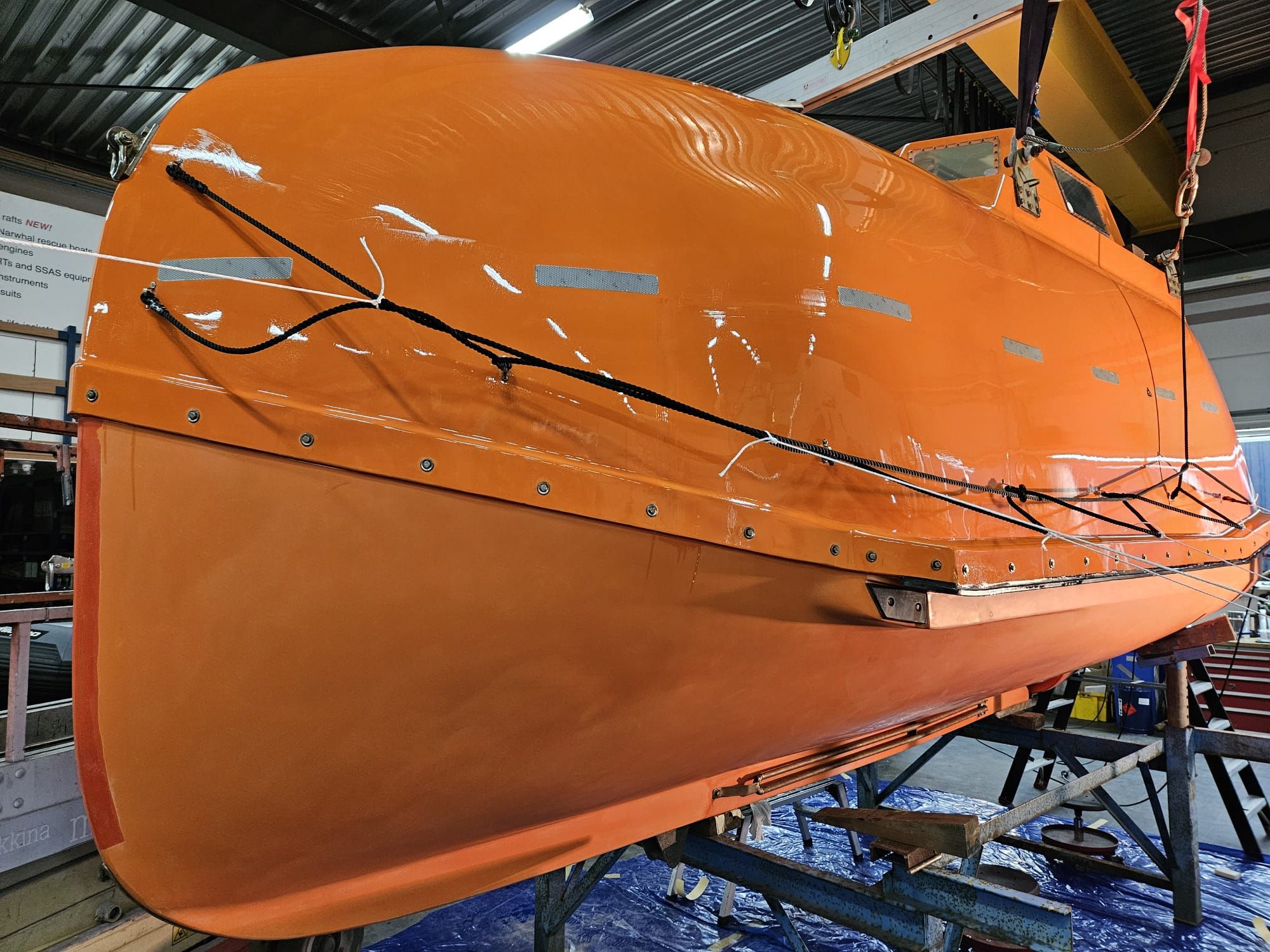 Lifeboat repainting - De Wolf Maritime Safety