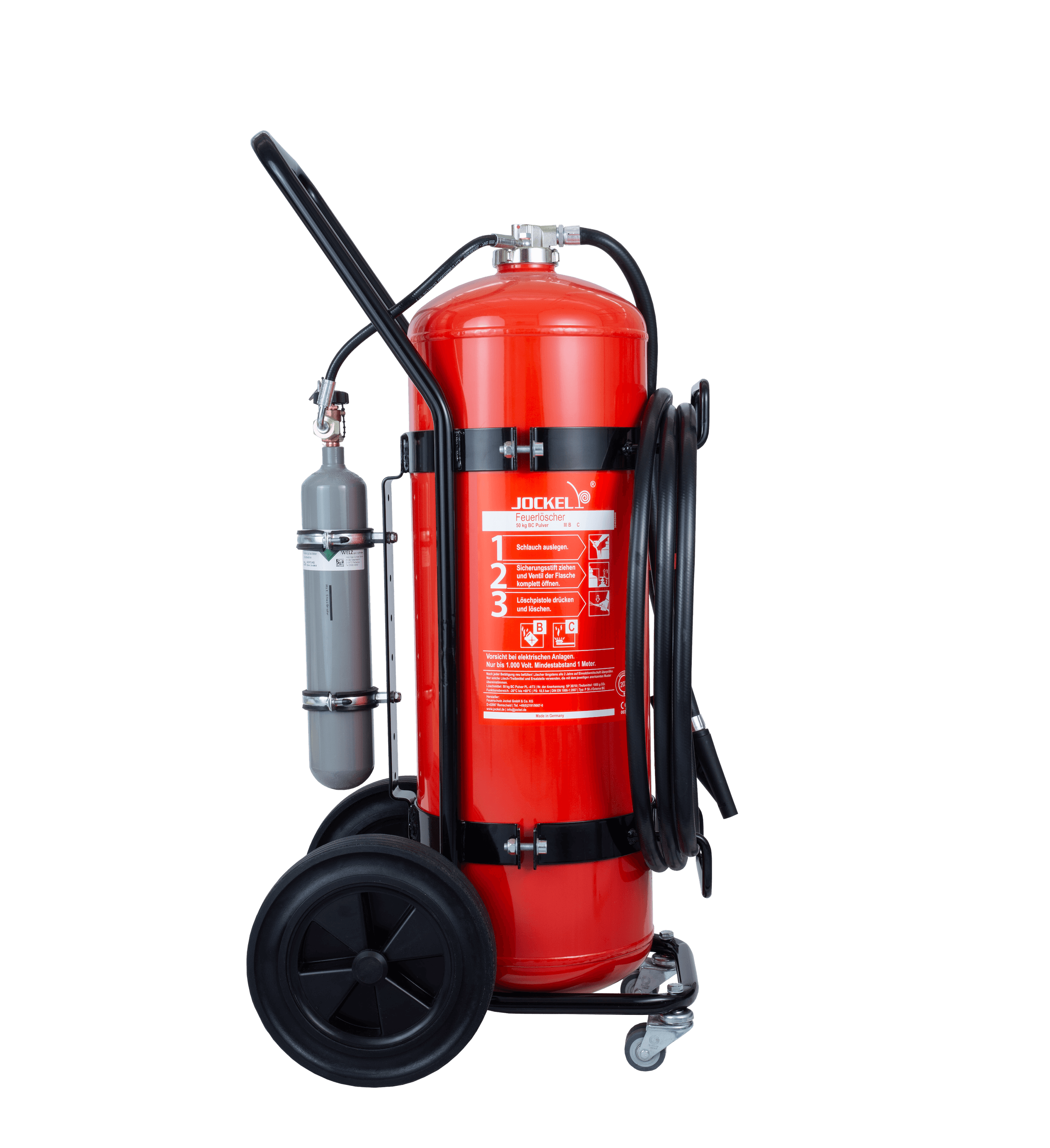 50kg Powder Wheeled Extinguisher SOLAS MED - De Wolf Maritime Safety
