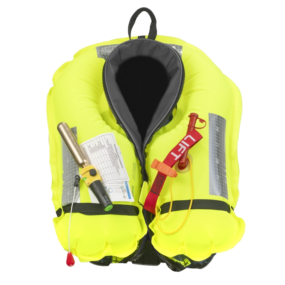 Inflatable lifejacket Skipper 275N black EVO - De Wolf Maritime Safety